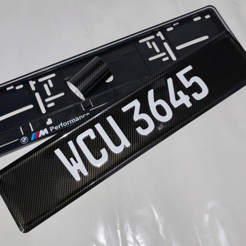 EURO Kereta Nombor Plate Besi Ketuk Aluminum Carbon Fiber 6D Car Number ...