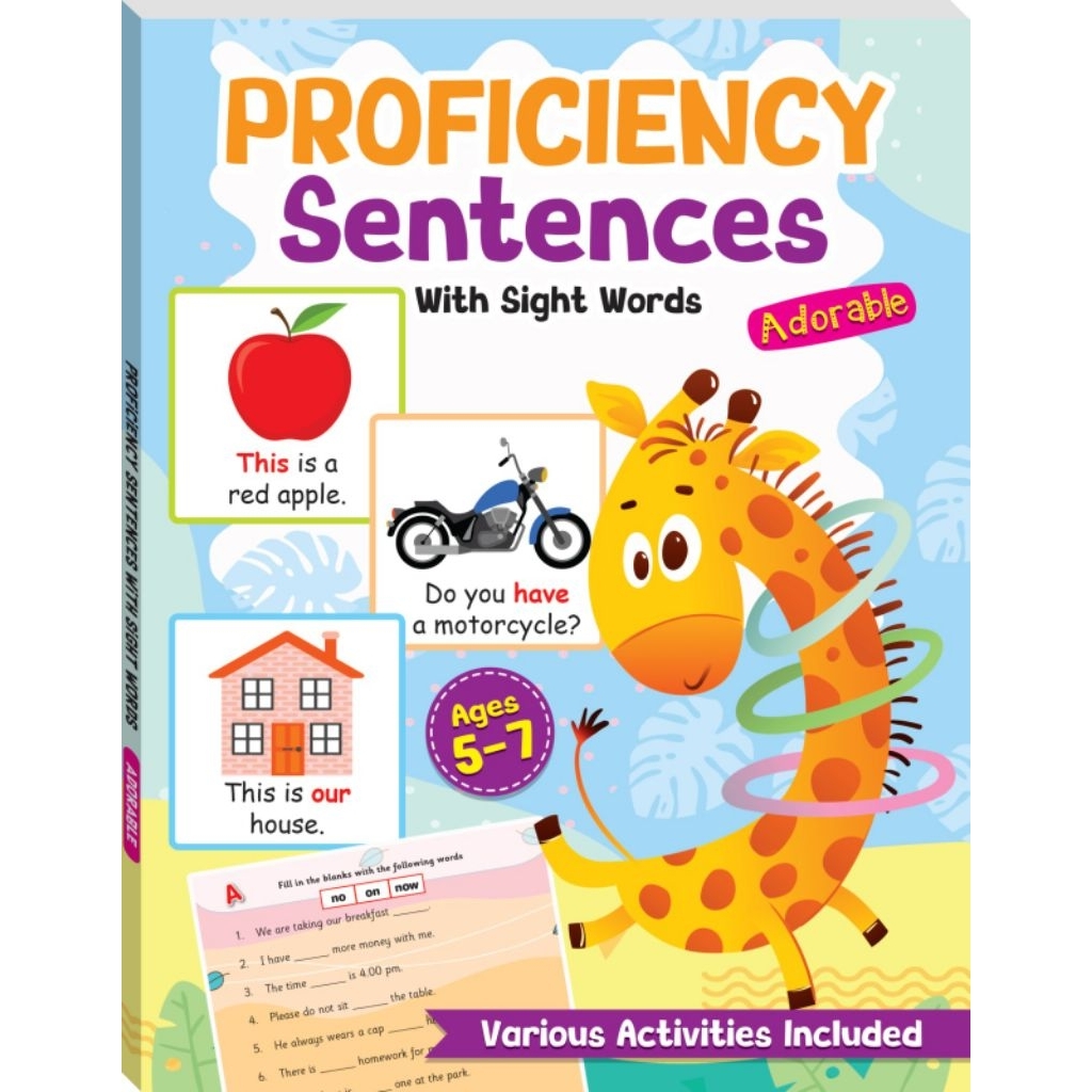 ADORABLE Proficiency sentences with sight words prasekolah tadika ...