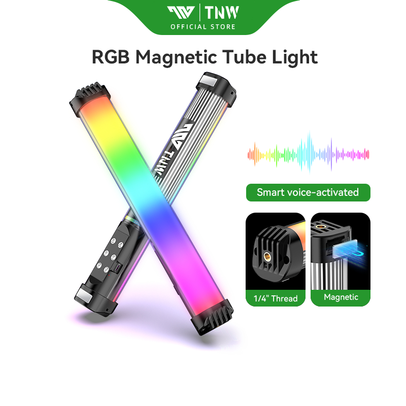 TNW RL60 RGB Tube Video Light Magnetic Rechargeable Studio Lamp Light ...