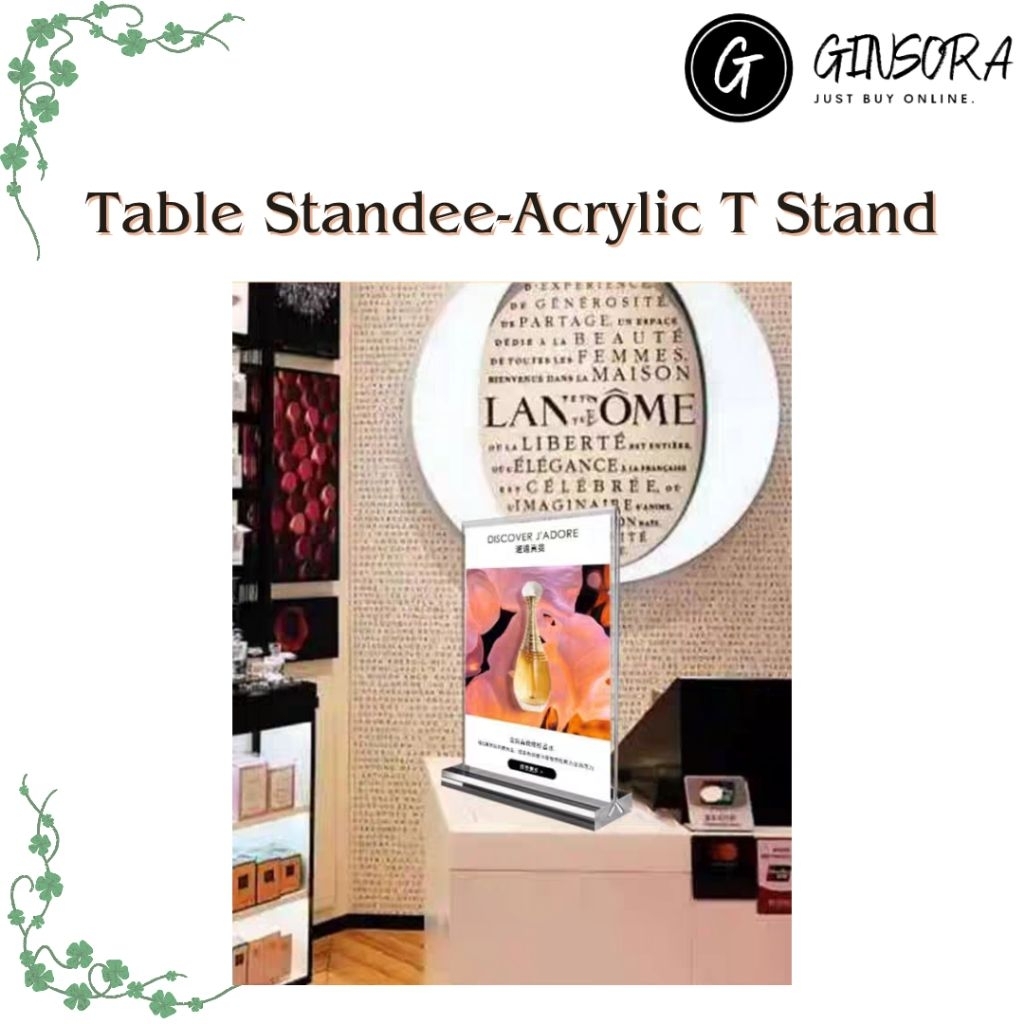 A4/A5/A6 Table Display Stand Acrylic Label Display Menu Display Standee ...