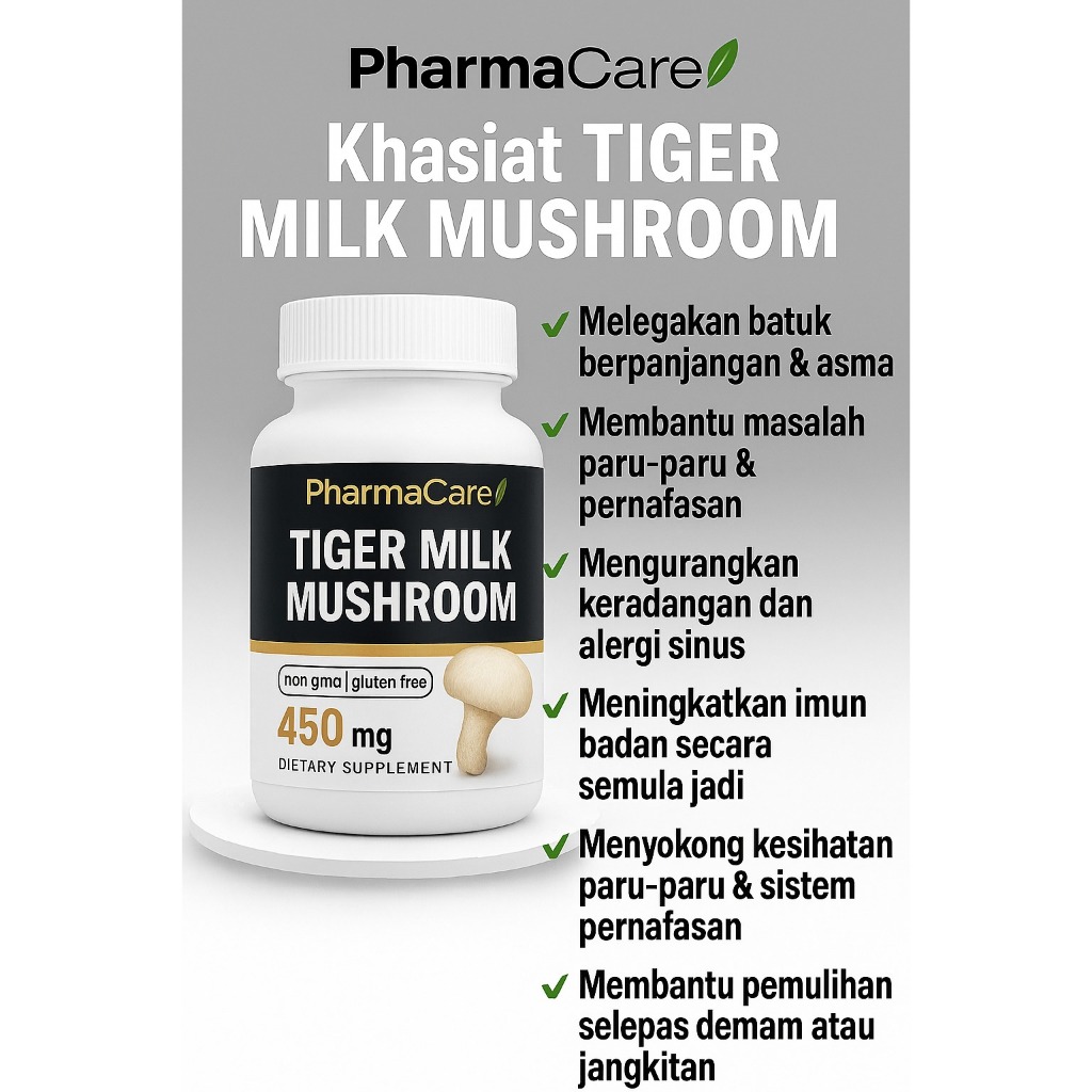 Tiger Milk Mushroom / Cendawan Susu Harimau Kapsul 100% Halal Asli ...