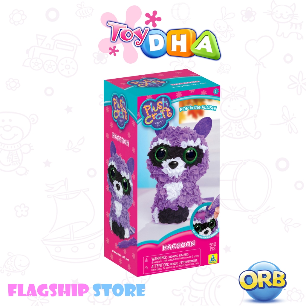Year End Sales | The Orb Factory Plush Craft Raccoon 3D Kit 73374 ...