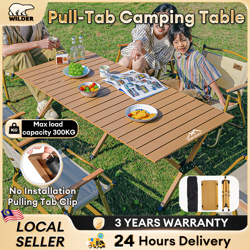 WTHB Foldable Camping Table Pull-tab Design 120/150CM Foldable Table ...