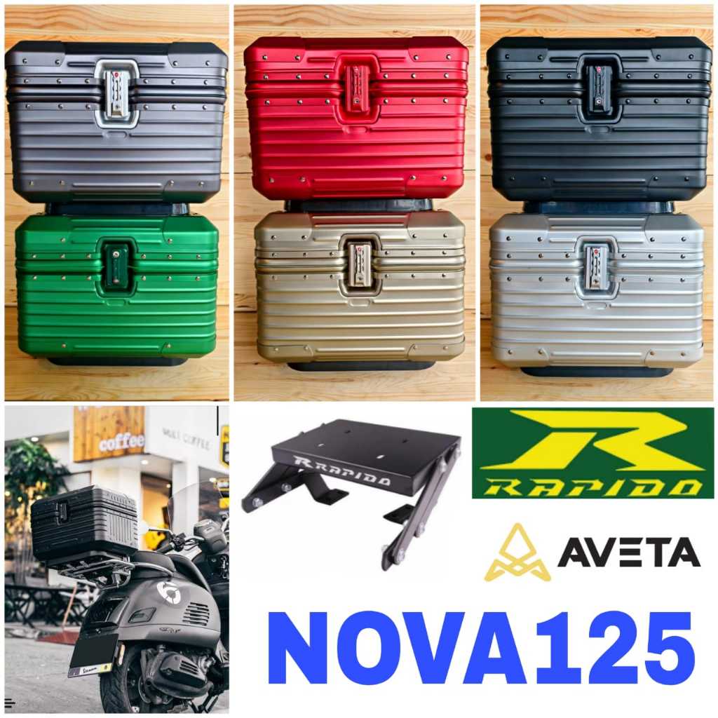 Combo Set Monorack Rapido AVETA NOVA125 Top Box Alloy Tail Box ...