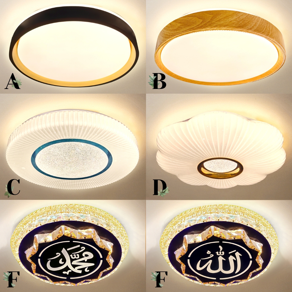 Modern CRYSTAL LED 3 COLOR Ceiling Light 400MM Nordic Indoor Ceiling ...