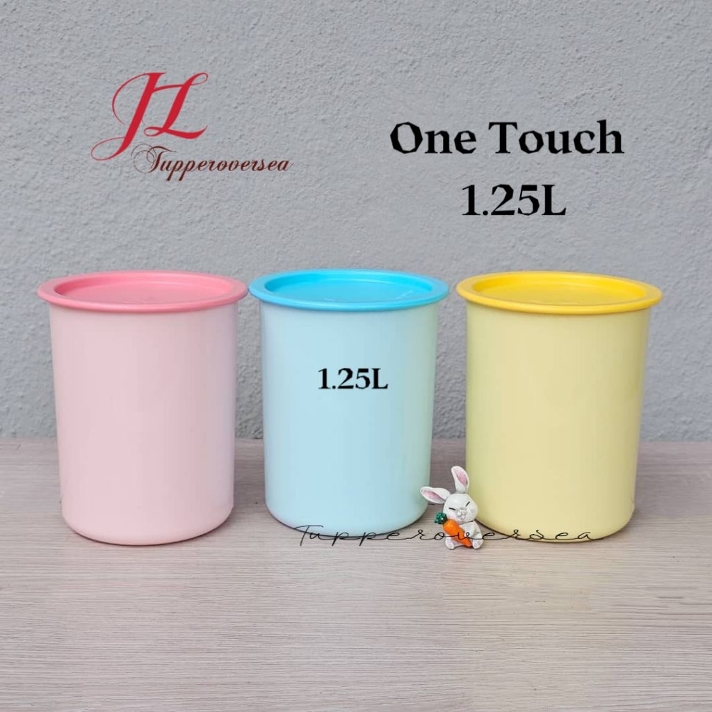 Tupperware Spring One Touch Canister 1.25L (1 PC / 3 PCS) - Pink / Blue ...