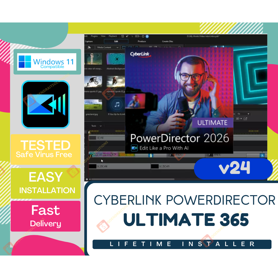 CyberLink PowerDirector 24 Ultimate 🔥2026 🔥For windows 𝐀𝐜𝐭𝐢𝐯𝐚𝐭𝐞𝐝 Full ...