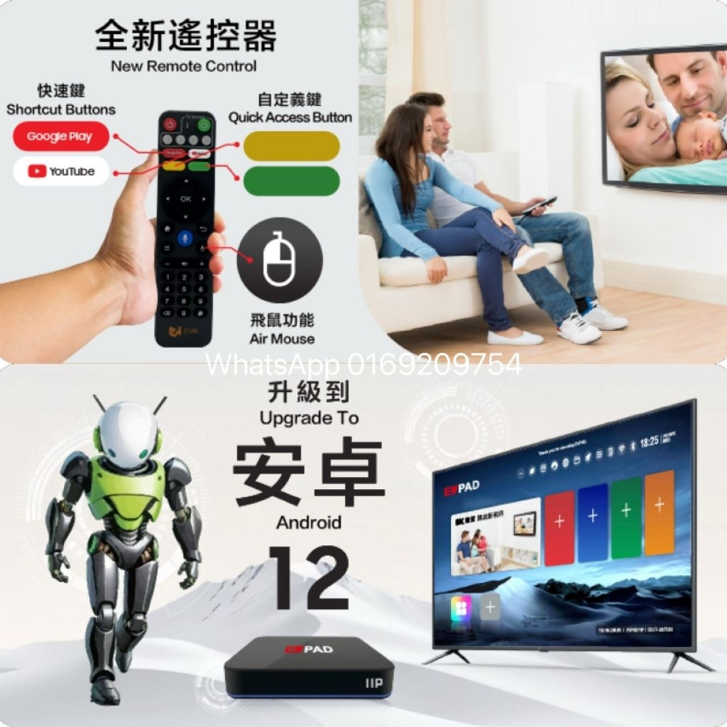 EVPAD 12P 11P 10P VOICE REMOTE CONTROL ONE YEAR WARRANTY 1TO1 EXCHANGE ...