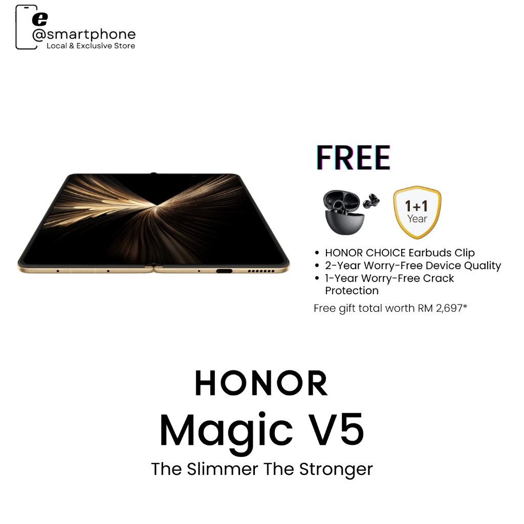 HONOR Magic V5 5G (16GB/512GB) HONOR Malaysia Warranty | Shopee Malaysia