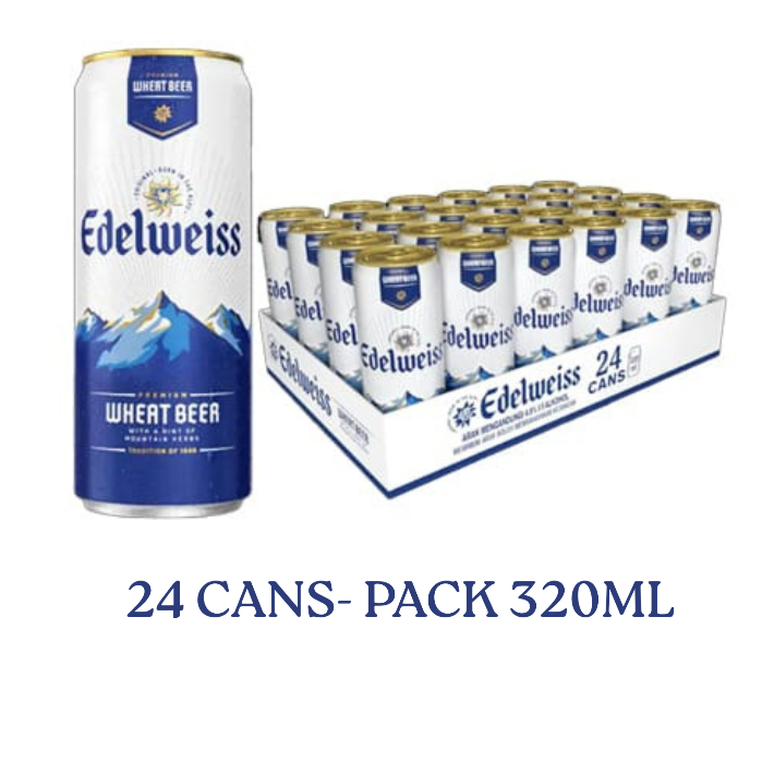 Edelweiss Alps Wheat Beer Can 4.9% Alcohol (24 x 320ml) | Shopee Malaysia