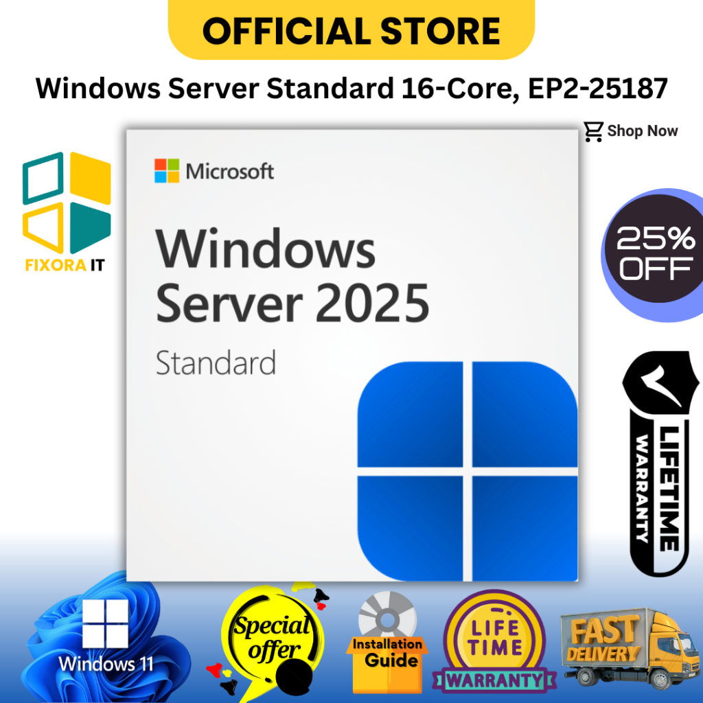 Windows Server Standard 2025 16 CORE, EP2-25187 | Shopee Malaysia