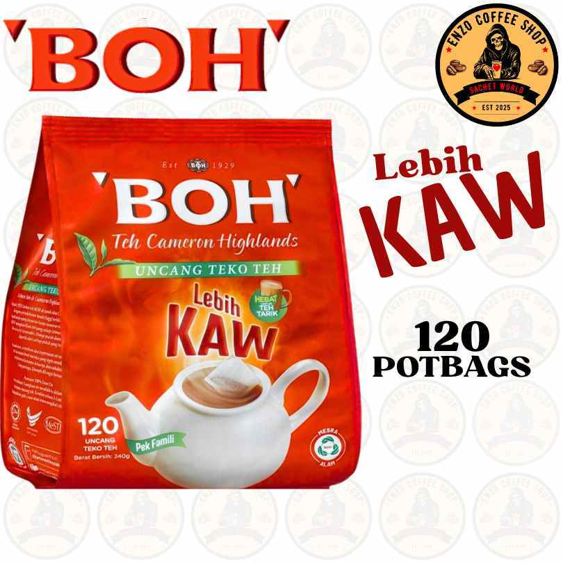 Boh Tea Lebih Kaw - 120s Potbags Uncang Teko Teh - Instant Tea Drink ...