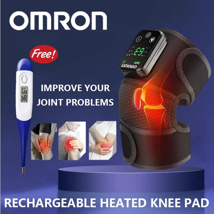 Omron Wireless Heating Pad Rechargeable Massager for Knee Shoulder Elbow Joint Pain Relief Heat ...