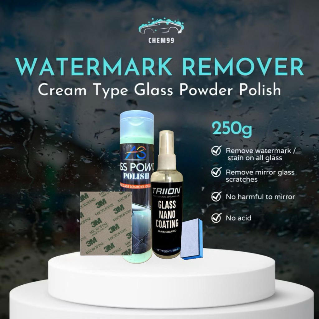 Glass Powder Polish & Watermark Remover (Cream Type) Watermark Cermin ...