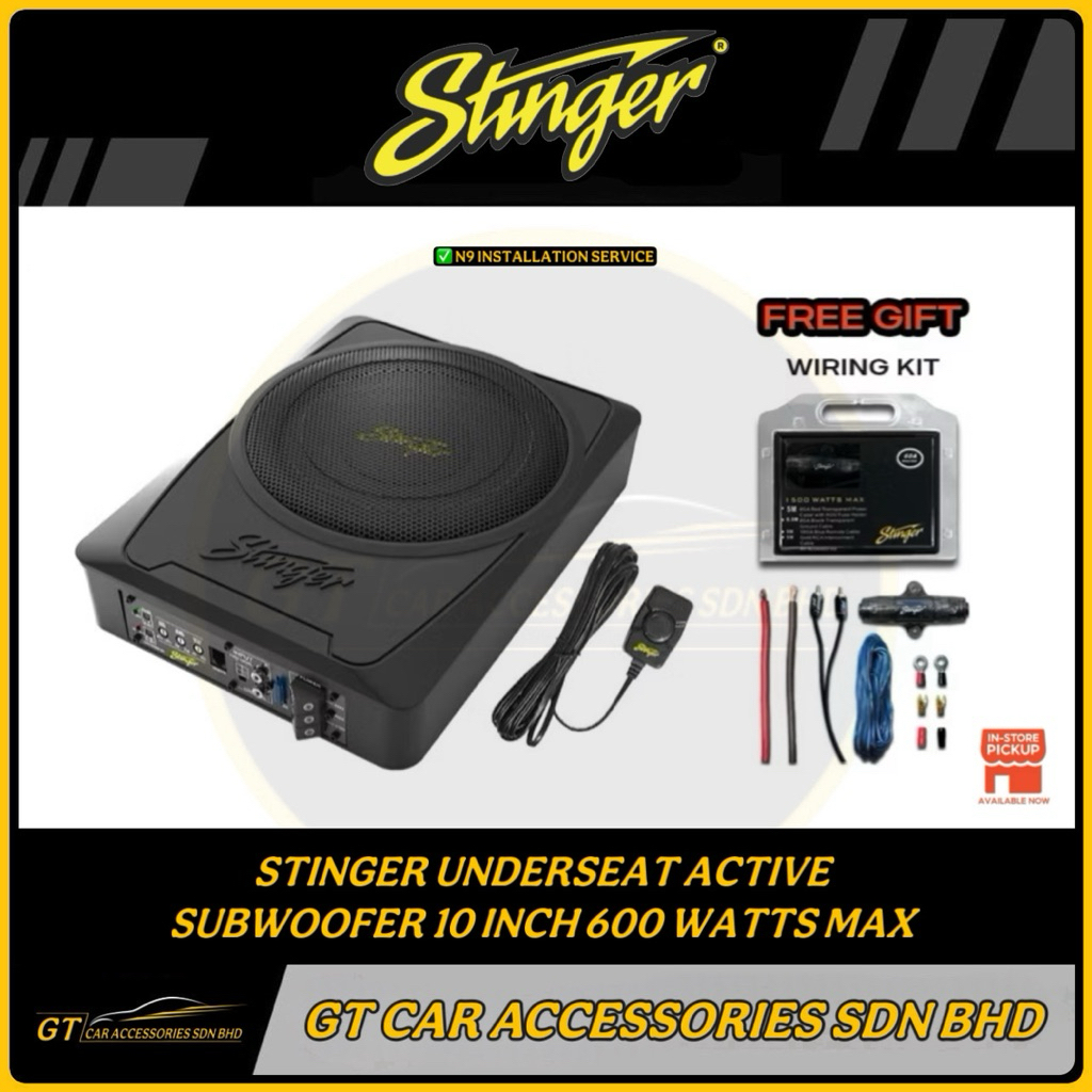 STINGER 10 INCH UNDERSEAT ACTIVE SUBWOOFER 600 WATTS MAX | Shopee Malaysia