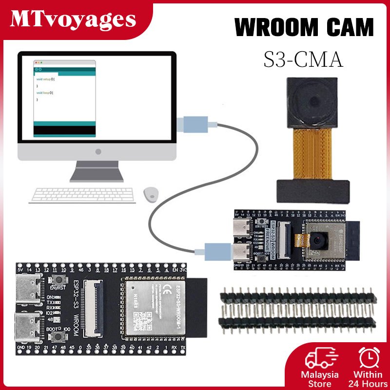ESP32 CAM Development Board with OV2640 Module, Wi-Fi and Bluetooth Module Dual USB-C ports ...