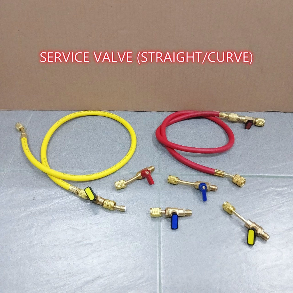 GAS CONTROLLER SERVICE VALVE (STARIGHT/ 45° ) R22 R410 PORT CHARGING ...