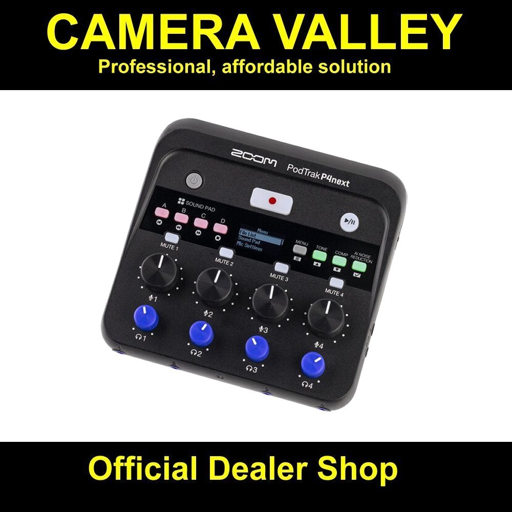 Zoom PodTrak P4next / P4 Portable Multitrack Podcast Recorder | Shopee ...