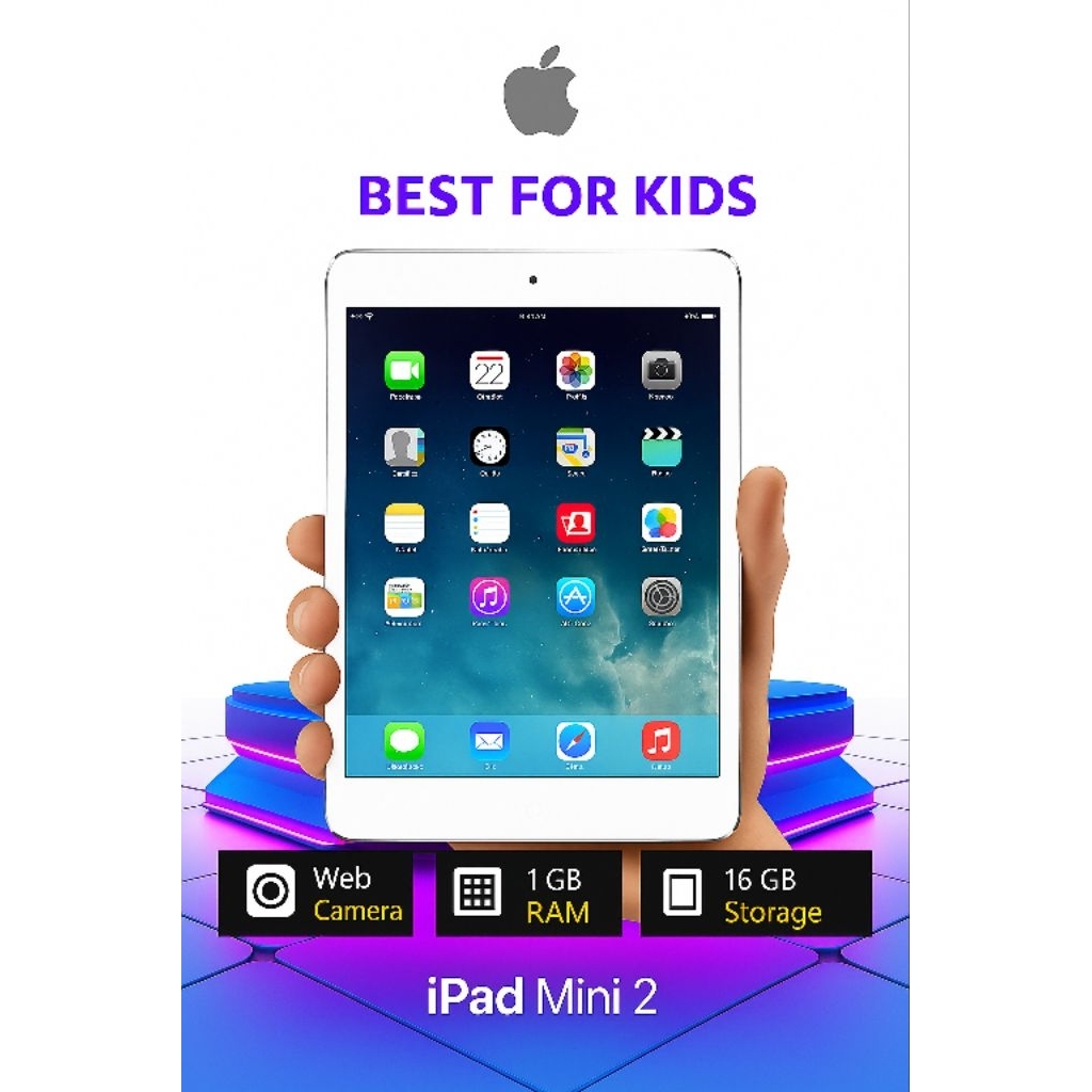 iPad mini 2-Best for kids-HD Camera-HD Display-7.9 inch- wifi-sim card ...