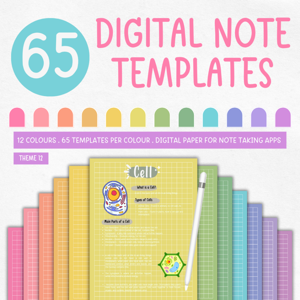 (PDF) Digital Note Paper Templates Notetaking for goodnotes notability ...