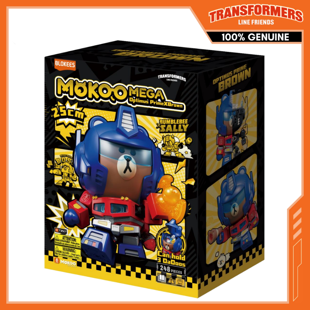 Blokees Mokoo Mega Transformers Optimus Prime x Line Friends Brown ...