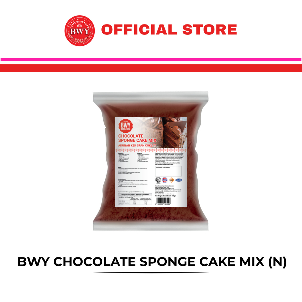 BWY CHOCOLATE SPONGE CAKE MIX (N) 500G | Shopee Malaysia