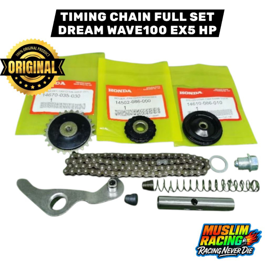 HONDA EX5 DREAM EX5 HI POWER TIMING CHAIN ROLLER FULL SET 100% ORIGINAL ...