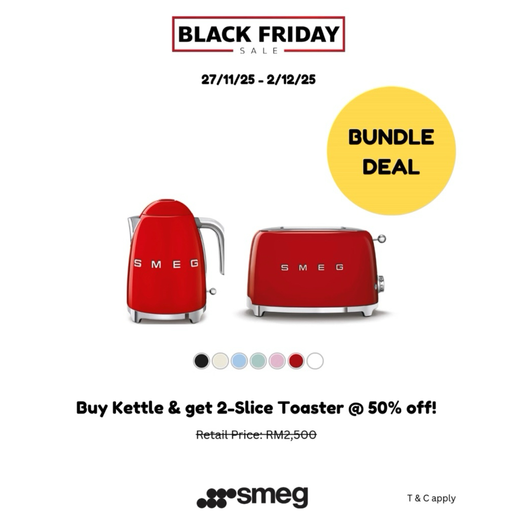 (Limited time offer) SMEG Kettle & Toaster combo set KLF03 + TSF01 ...
