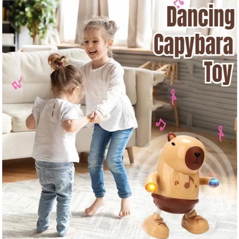 Electric Dancing Capybara Toy with Light and Music Kids Preschool ...