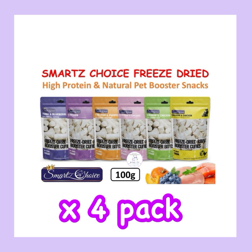 4pack Smart Choice Functional Booster Gemuk Freeze Dried -100g | Shopee ...