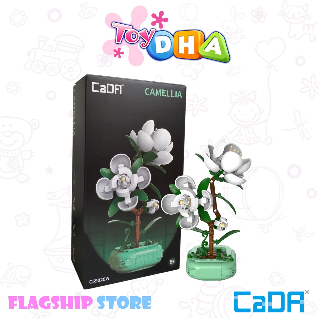CADA Planter Camellia DIY Brick Block set C59029W | Shopee Malaysia