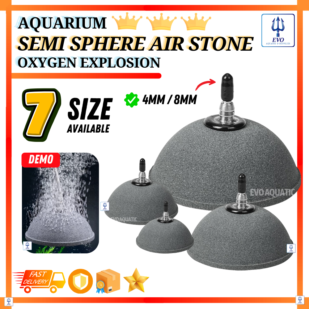 🔥READY STOCK🔥 Aquarium Semi Sphere Air Stone Oxygen Bubble Diffuser ...