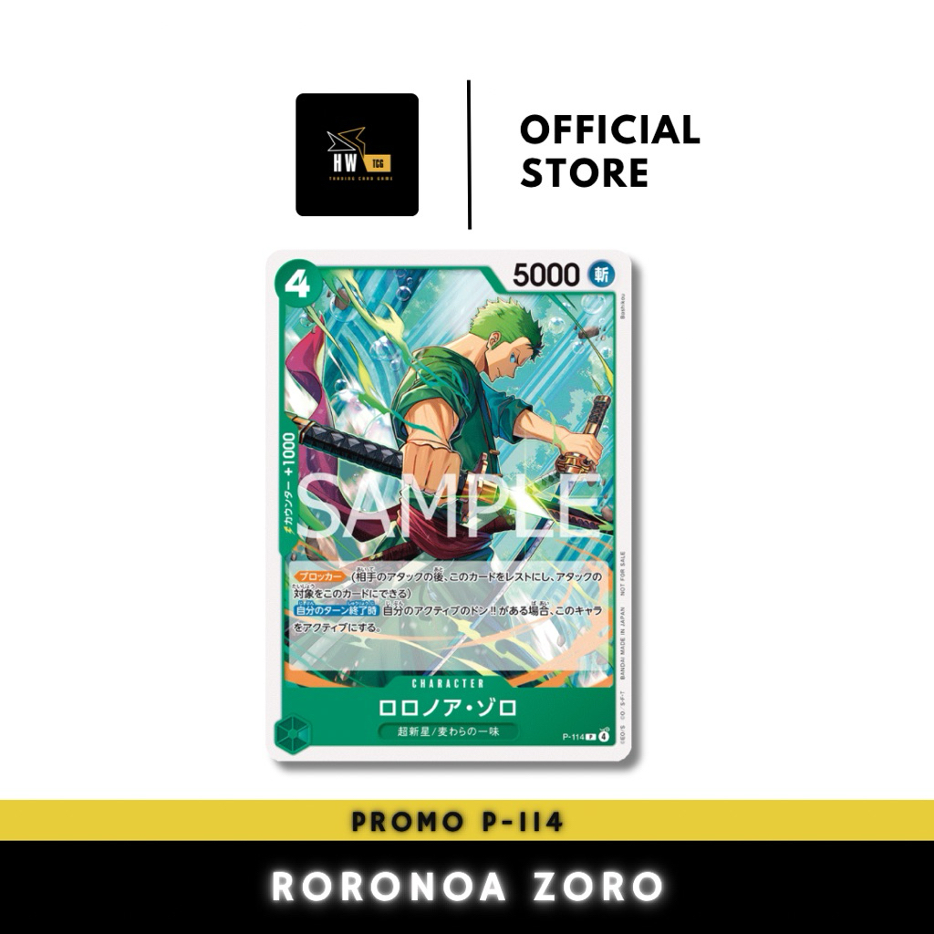 [ONE PIECE CARD GAME OPCG] PROMO P-114 RORONOA ZORO JP | Shopee Malaysia