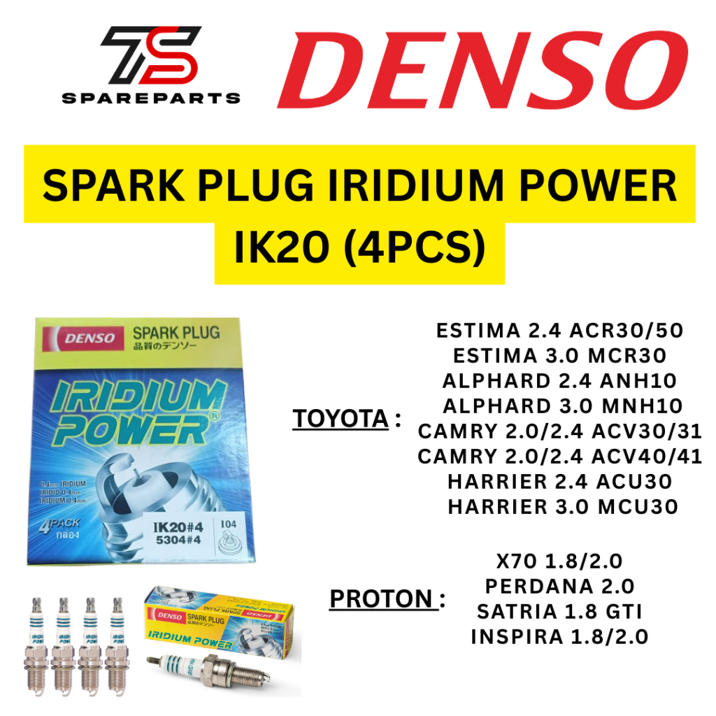 ORIGINAL DENSO IRIDIUM POWER IK20 #5304 SPARK PLUG [ FOR MANY CAR WILL ...