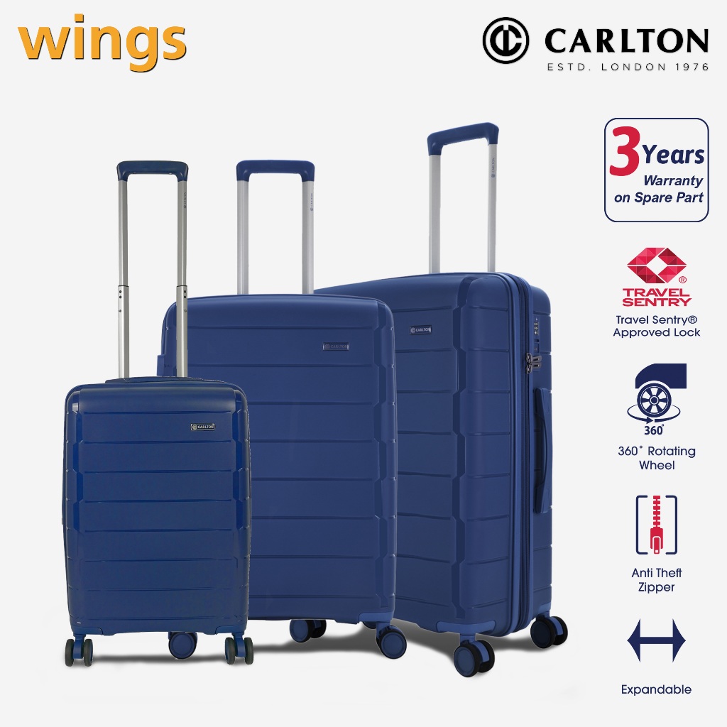 Carlton® Jude Plus Set (20"+24"+28") PP Kunci TS® Bagasi Keras | Hard ...