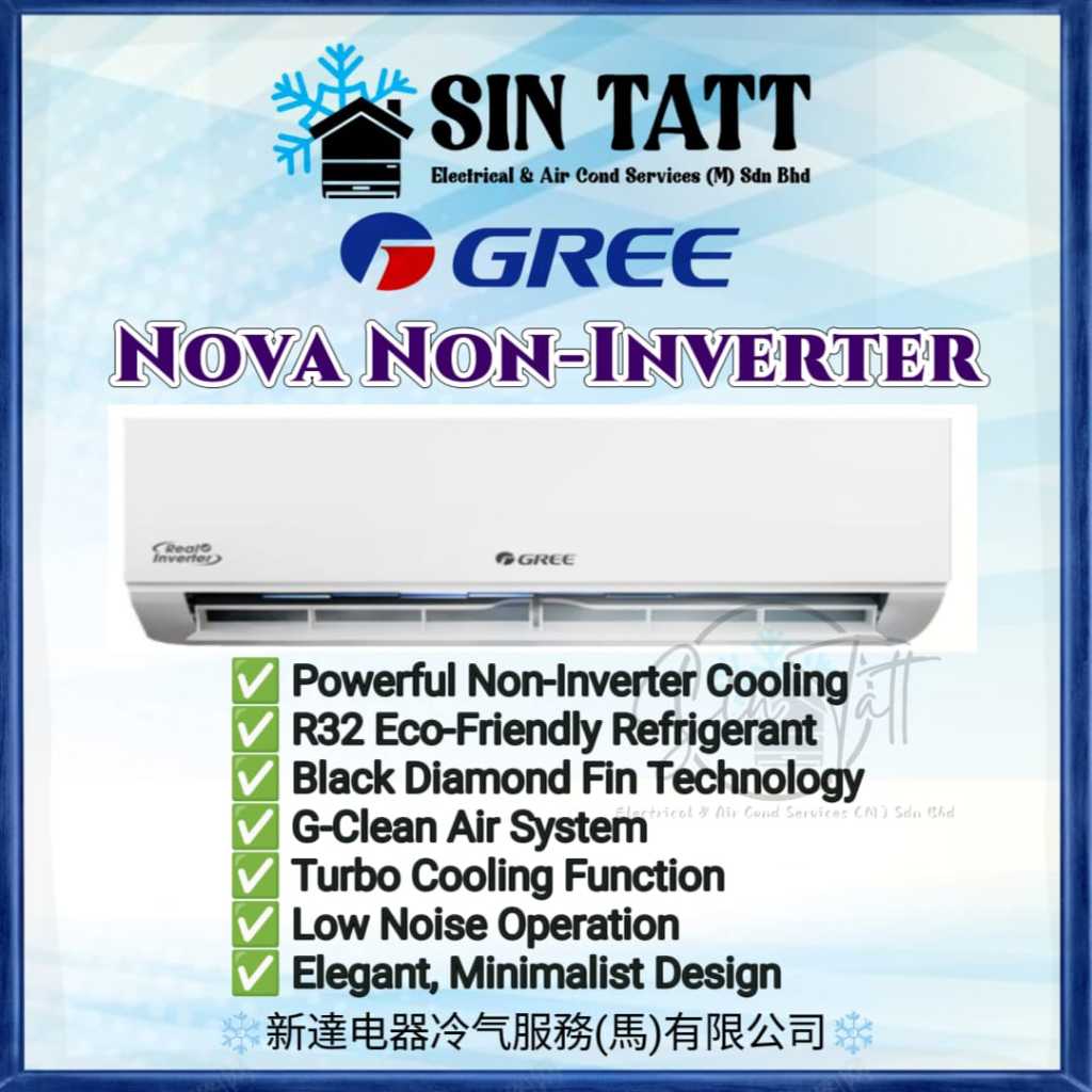 Gree Nova Non-Inverter Air Conditioner | Shopee Malaysia