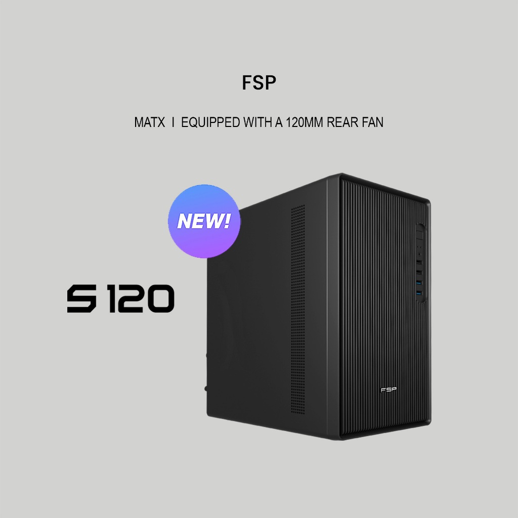 FSP S120 M-ATX Mid Tower PC Case | Chasis included 1 Rear Fan | Shopee ...