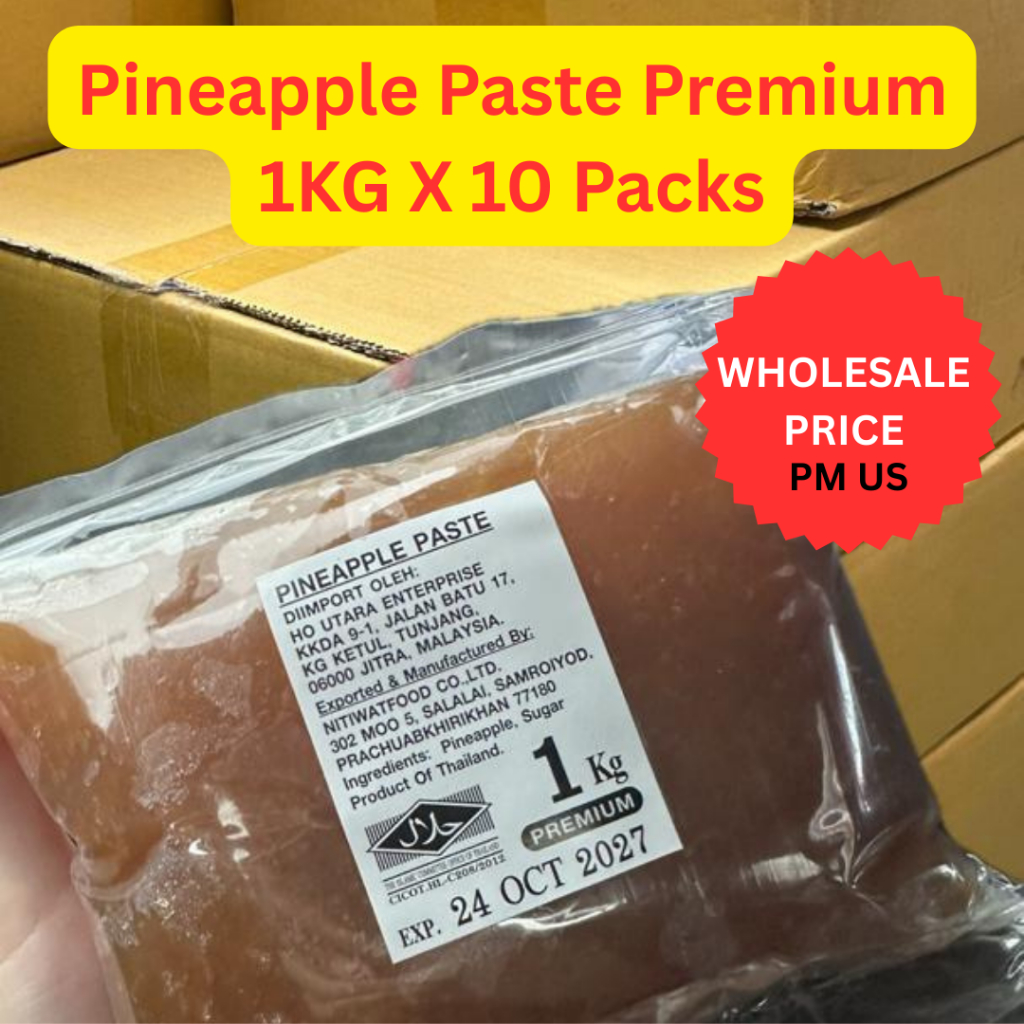 LOW SUGAR Premium Pineapple Paste HALAL (1 CTN X 10 PACKS) | Shopee ...