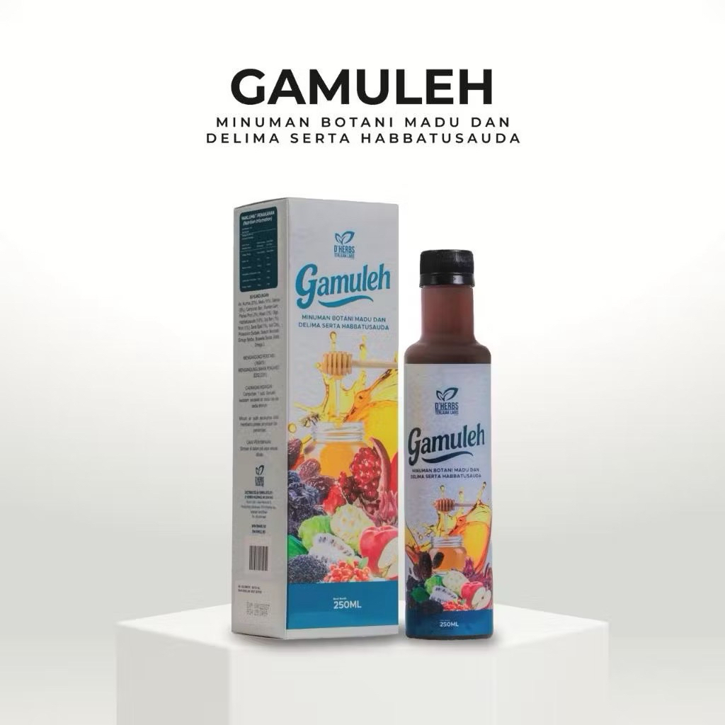 DHERBS GAMULEH MINUMAN BOTANI MADU DELIMA HABBATUSAUDAH 250ML Minuman ...