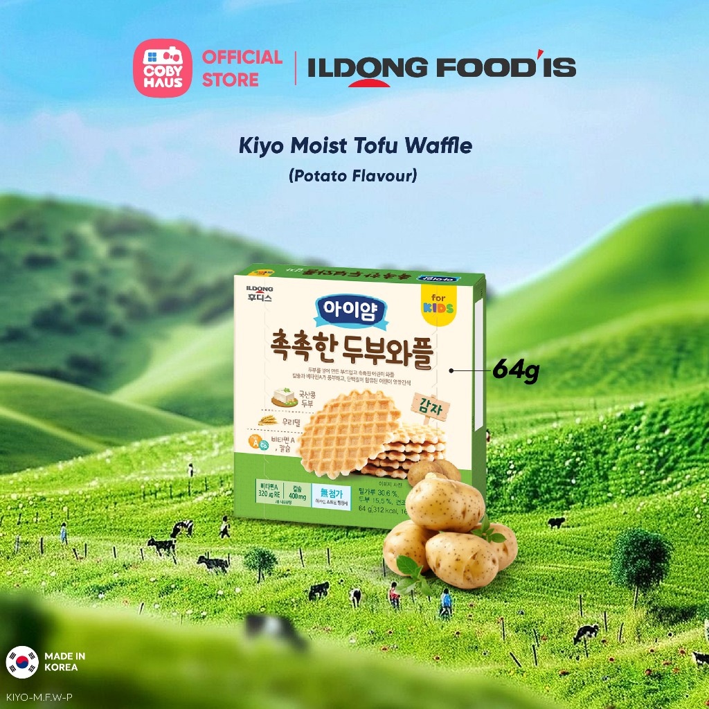 ILDONG Kiyo Moist Tofu Waffle Baby Snack Wafer Biscuit Potato Kids ...