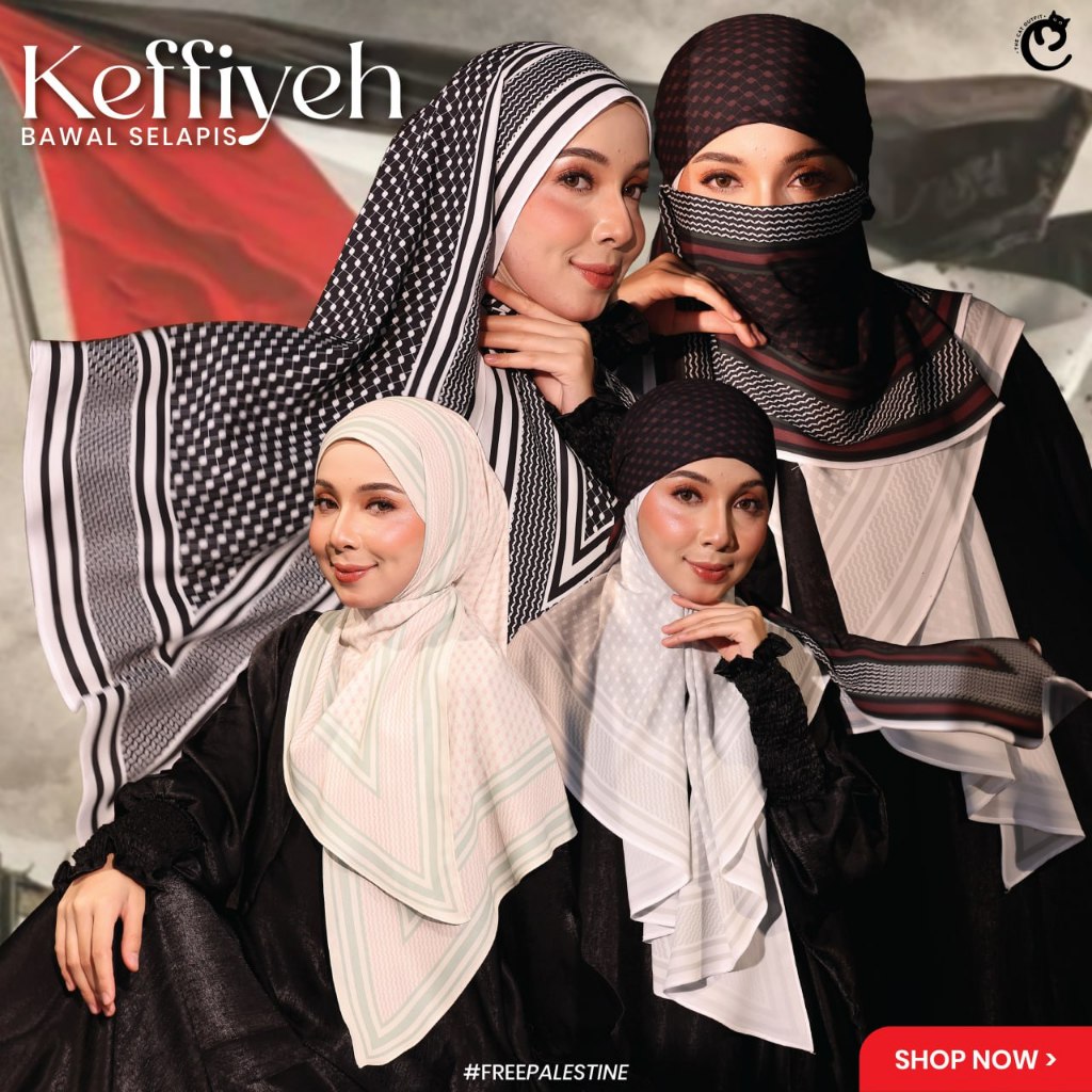 KEFFIYAH BAWAL SELAPIS CURVE MULTISTYLE PRINTED ~ KAIN HQ KOREAN ...