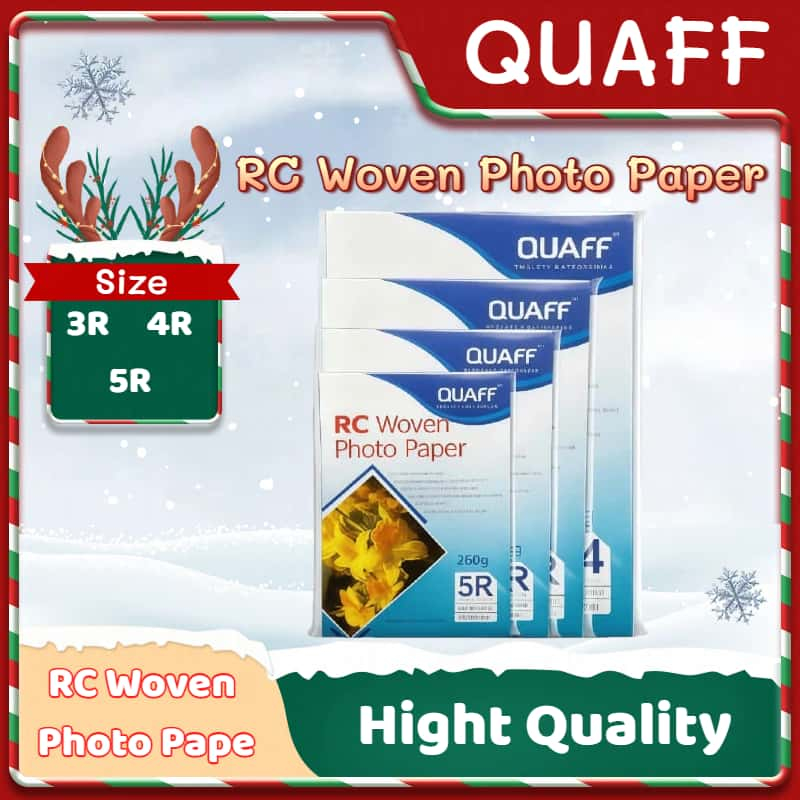 QUAFF RC Woven Photo Paper (No Back Print) 260GSM - A4/5R/4R/3R Size 20 ...