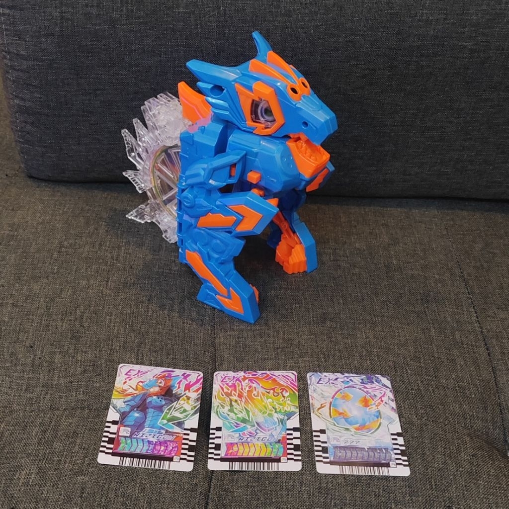 USED BANDAI DX Chemy Nijigon + 3x KO Chemy Cards Kamen Rider Gotchard ...