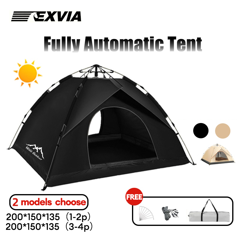 【WTHB】Pop Up Camping Tent 4 Person Waterproof Anti-UV | Automatic ...