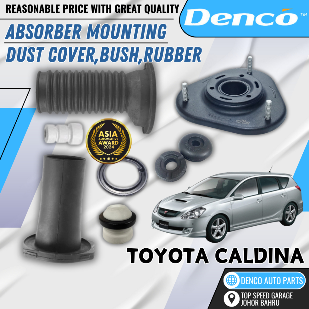 DENCO Absorber Mounting Dust Cover Coil Spring Rubber Stopper Damper ...