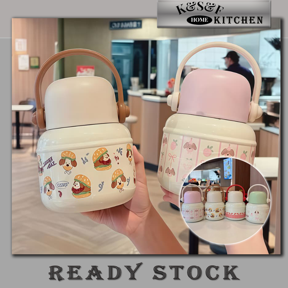 600ml Cute 316 Stainless Steel Vacuum Thermal Cooker Insulated Food Jar ...