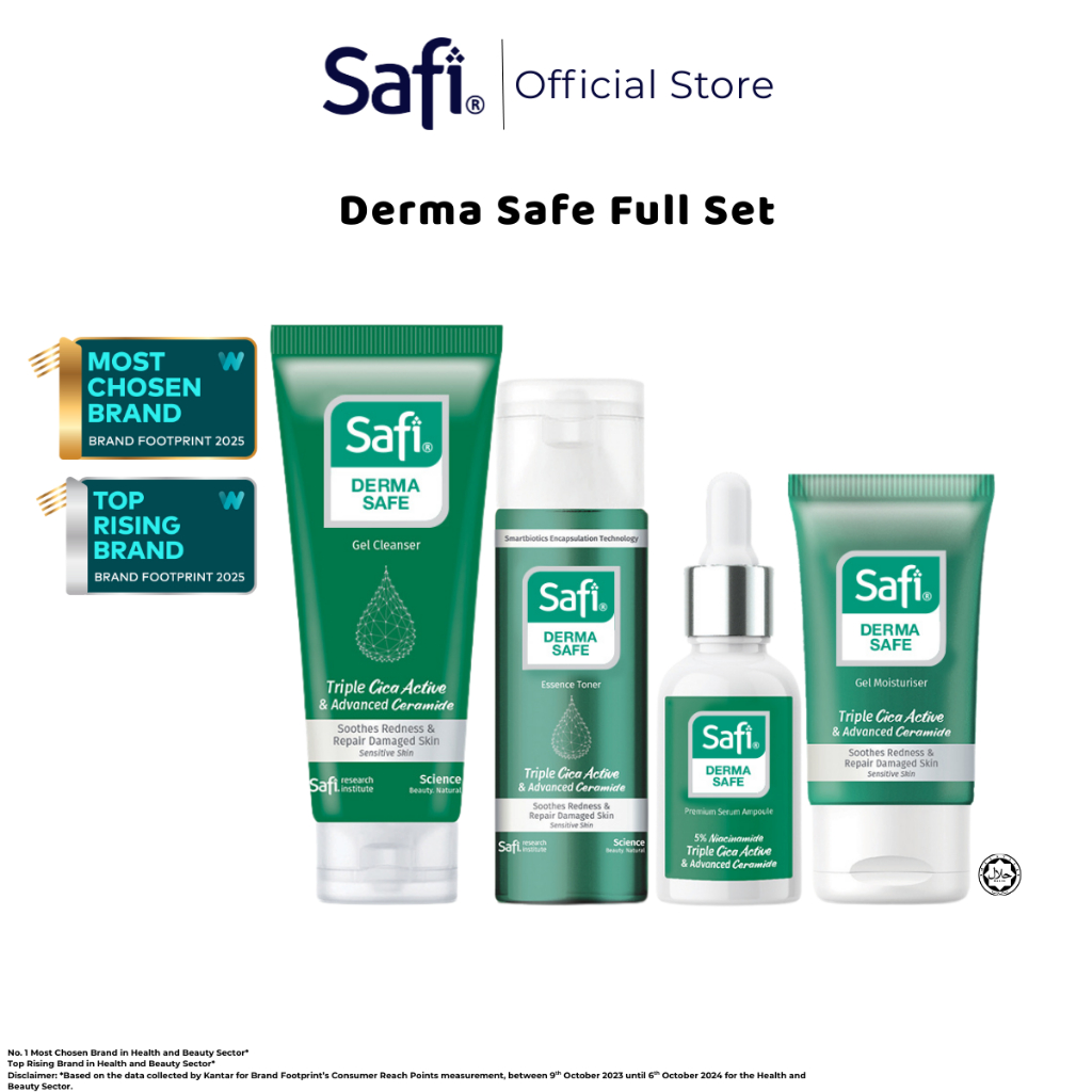 Safi Dermasafe Cica & Ceramide Full Set | Cleanser | Toner ...