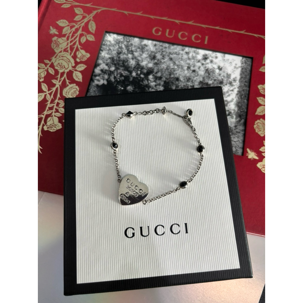 Authentic Gucci 502461 Heart Silver | Shopee Malaysia