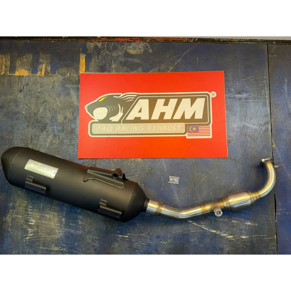 EXHAUST AHM RACING NMAX NVX V1/V2/V3 POWERBOMB Y FLOW STAINLESS STEEL ...