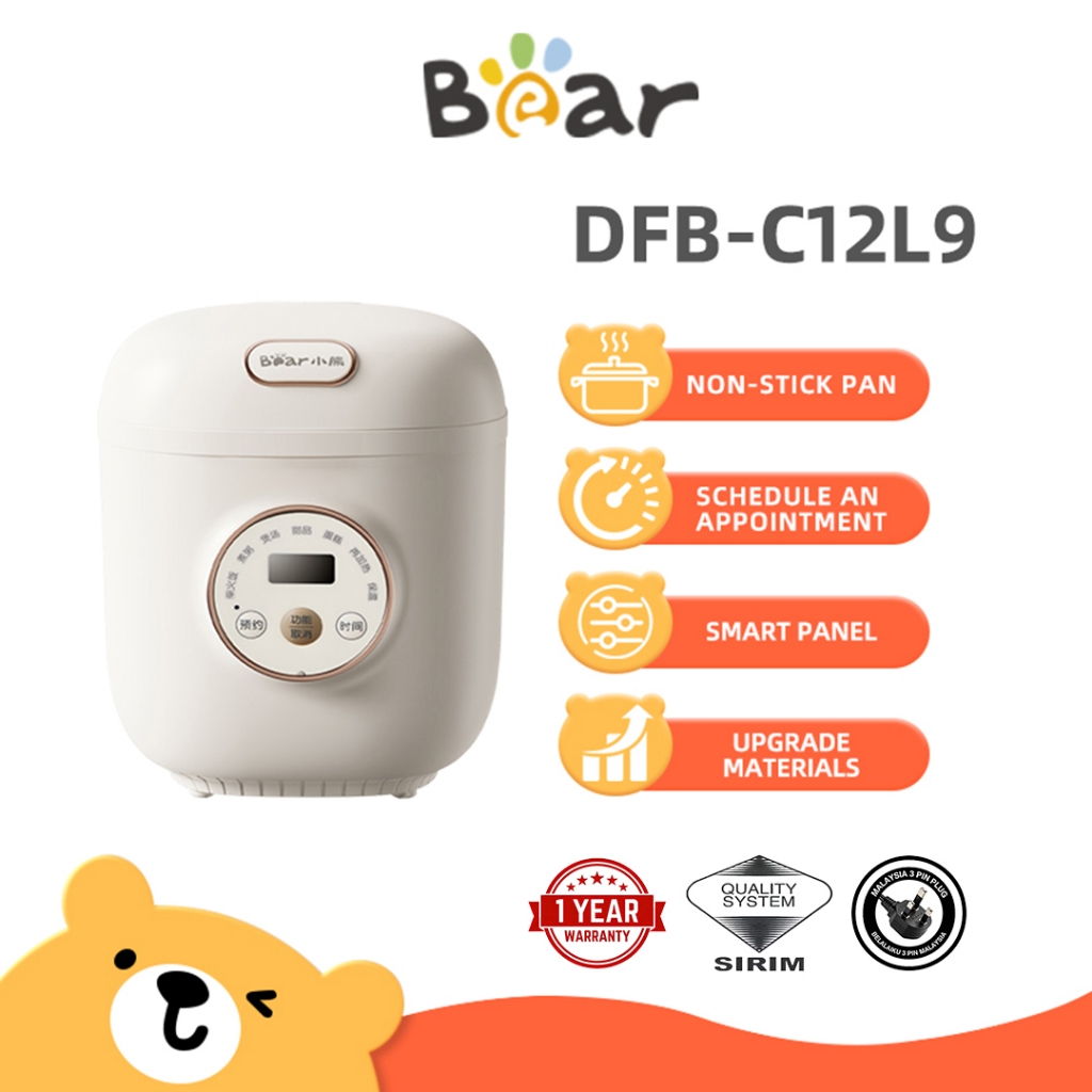 Bear Mini Rice Cooker, Smart, Non-stick Inner Pot, Multifunctional for ...